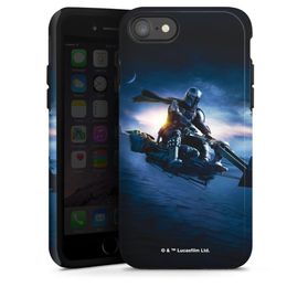 DeinDesign iPhone SE (2020) Handy Panzer Handyh&uuml;lle robuste Outdoor H&uuml;lle Schutzh&uuml;lle gl&auml;nzend The Mandalorian Merchandise Star Wars Tough Case
