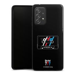 DeinDesign Galaxy A52s 5G Handy Slim Case extra d&uuml;nn Silikon Handyh&uuml;lle schwarz H&uuml;lle Official Licensed Product Die Drei ??? Cassette Silikon Slim Case