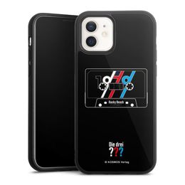 DeinDesign iPhone 12 Handy Gallery Case Handyh&uuml;lle 9H Geh&auml;rtetes Glas R&uuml;ckseite H&uuml;lle Official Licensed Product Die Drei ??? Cassette Gallery Case