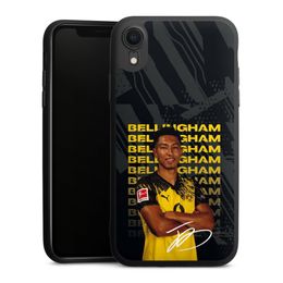 DeinDesign iPhone Xr Handy Premium Silikon H&uuml;lle Handyh&uuml;lle schwarz Case Borussia Dortmund Jobe Bellingham Bvb Silikon Premium Case