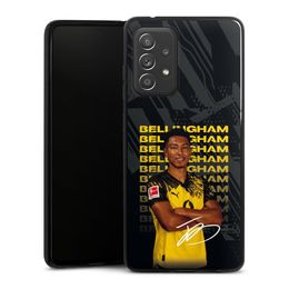 DeinDesign Galaxy A52s 5G Handy Slim Case extra d&uuml;nn Silikon Handyh&uuml;lle schwarz H&uuml;lle Borussia Dortmund Jobe Bellingham Bvb Silikon Slim Case