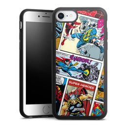 DeinDesign iPhone SE (2020) Handy Gallery Case Handyh&uuml;lle 9H Geh&auml;rtetes Glas R&uuml;ckseite H&uuml;lle Marvel Comic Avengers Gallery Case