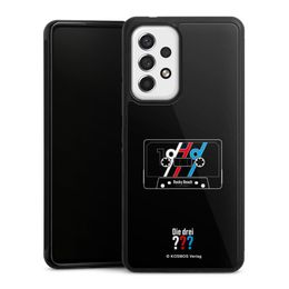 DeinDesign Galaxy A53 5G Handy Gallery Case Handyh&uuml;lle 9H Geh&auml;rtetes Glas R&uuml;ckseite H&uuml;lle Official Licensed Product Cassette Die Drei ??? Gallery Case