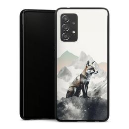 DeinDesign Galaxy A52s 5G Handy Silikon H&uuml;lle Case schwarz Handyh&uuml;lle Fox Mountain Nature