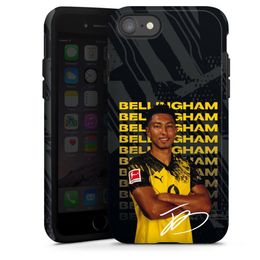 DeinDesign iPhone SE (2020) Handy Panzer Handyh&uuml;lle robuste Outdoor H&uuml;lle Schutzh&uuml;lle gl&auml;nzend Borussia Dortmund Jobe Bellingham Bvb Tough Case