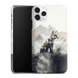 DeinDesign iPhone 11 Pro Max Handy Premium Case Smartphone Handyh&uuml;lle Schutzh&uuml;lle gl&auml;nzend Nature Mountain Fox Premium Case