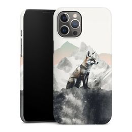 DeinDesign iPhone 12 Pro Max Handy Premium Case Smartphone Handyh&uuml;lle Schutzh&uuml;lle matt Nature Mountain Fox Premium Case