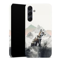 DeinDesign Galaxy A55 5G Handy Premium Case Smartphone Handyh&uuml;lle Schutzh&uuml;lle matt Nature Mountain Fox Premium Case
