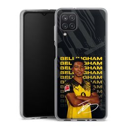 DeinDesign Galaxy A12 Handy Silikon H&uuml;lle Case transparent Handyh&uuml;lle Borussia Dortmund Jobe Bellingham Bvb Silikon Case