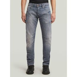 G-Star Raw G-STAR Herren 5-Pocket-Jeans "Contor Slim Jeans"worn in electric blau restorot, Gr. 30, Obermaterial: 99% Baumwolle, 1% Elasthan, Jeans