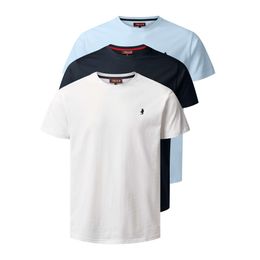 MCS Herren Kurzarmhemd "MCS T-shirt MCOhio"schwarz sap, wei&szlig;, summer song, Gr. L, Obermaterial: 100% Baumwolle, Hemden