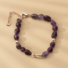Holzkern Fireworks Armband Damen Ros&eacute; und Amethyst