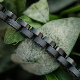 Holzkern Armband Duett (Ahorn/Schwarz), Naturholz, Herren, gr&ouml;&szlig;enverstellbar