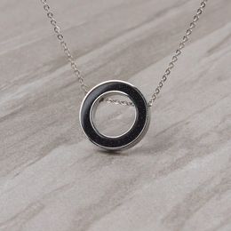 Holzkern Ornament Halskette Damen Silber und Sandstein