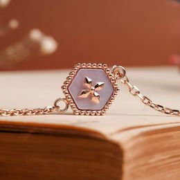 Holzkern Spectral Armband Damen Ros&eacute; und Perlmutt