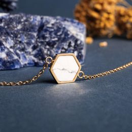 Holzkern Facade Armband Damen Gold und T&uuml;rkis