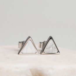 Holzkern Scale Ohrringe Damen Silber und T&uuml;rkis