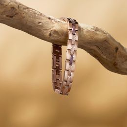 Holzkern Armband Kensington (Amethyst/Ros&eacute;) II, Naturholz, Damen, gr&ouml;&szlig;enverstellbar
