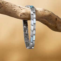 Holzkern Armband Kensington (Perlmutt/Silber), Naturholz, Damen, gr&ouml;&szlig;enverstellbar