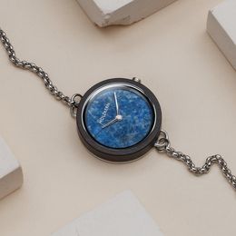 Holzkern Holzuhr Crazy (Wenge/Lapislazuli), Damen, Naturholz