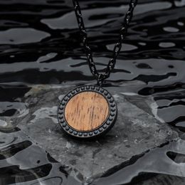 Holzkern Interplay Halskette Herren Dunkelgrau und Koa