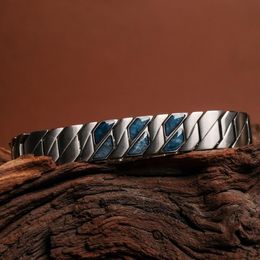 Holzkern Damen & Herren Armband Bariton Sodalith & Edelstahl in Silber Wasserfest