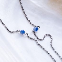 Holzkern Dewdrops Halskette Damen Silber und Aventurin