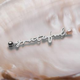 Holzkern Charms Damen Silber und Perle