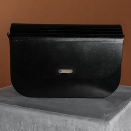 Holzkern Handtasche Uniqase Ivay Schwarzer Ahorn Umh&auml;ngetasche