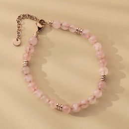 Holzkern Fireworks Armband Damen Ros&eacute; und Rosenquarz