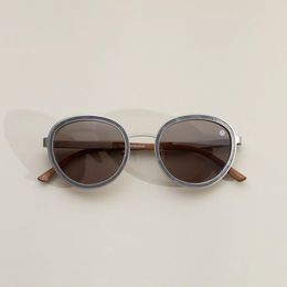 Holzkern Sonnenbrille The Strategist (Schiefer/Silber)