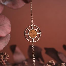 Holzkern Amulett Armband Damen Ros&eacute; und Koa