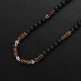 Holzkern Superset Halskette Herren Lava