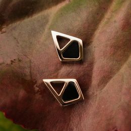 Holzkern Mandala Ohrringe Damen Ros&eacute;gold und Marmor