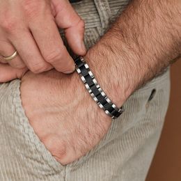 Armband Accord, Silber & Echtholz, f&uuml;r Sie & Ihn