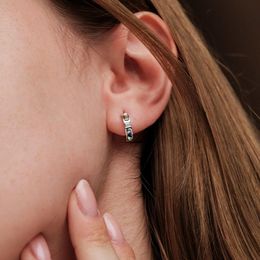 Holzkern Campania Ohrringe Damen Silber und Abalone