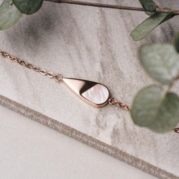 Holzkern Emulsify Armband Damen Ros&eacute; und Wei&szlig;es Perlmutt