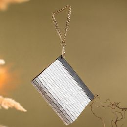 Holzkern Handtasche Uniqase Chinara VEGAN Wei&szlig;er Schiefer Clutch