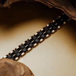 Holzkern Armband Kanon (Schwarzer Ahorn/Gold), Naturholz, Herren, gr&ouml;&szlig;enverstellbar
