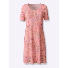 sheego Gro&szlig;e Gr&ouml;&szlig;en Jerseykleid mit Bl&uuml;mchen-Druck, rosenquarz-bedruckt, Gr&ouml;&szlig;e 24 - Damen