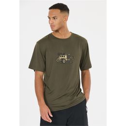 WHISTLER Herren T-Shirt "Tulon"tannengr&uuml;n, Gr. 5XL, bedruckt, 55% Polyester, 37% Polyester, 8% Elasthan, Shirts, Komfort