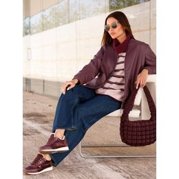 Heine Damen Lederimitatjackeburgund, Gr. 40, unifarben, 100% Polyester, Jacken