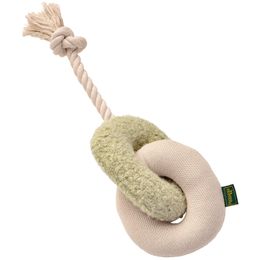 Hunter Hundespielzeug Madrid mit Tau gr&uuml;n/beige / 37 cm