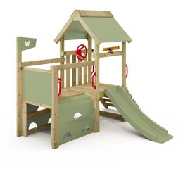 Kletterturm f&uuml;r Kleinkinder Playtower 2 - Stabiler Spielturm aus Massivholz mit 60 cm Plattform - Idealer Abenteuerspielplatz f&uuml;r den Garten Wickey
