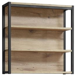 Badezimmerregal Frame, Eiche, Holzwerkstoff, 2 F&auml;cher, 60x61x20 cm, h&auml;ngend, Badezimmer, Badezimmerregale, Badregale