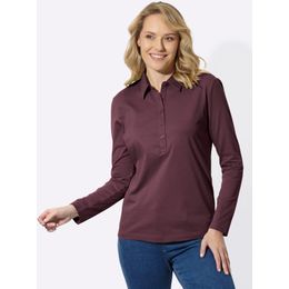 Classic Basics Damen Poloshirt "Poloshirt"dunkelrot, Gr. 44, unifarben, 100% Baumwolle, Shirts