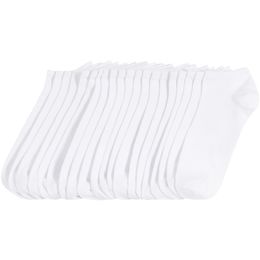 bonprix Herren Sneakersocken, Gr. 35wei&szlig;, Baumwollmischung, Socken, im praktischen Multipack, hoher Baumwollanteil, mit Elasthan