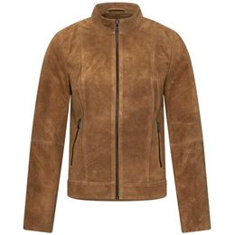 ELLE - "Moto" Jacke f&uuml;r Damen, Wildleder (Hellbraun)