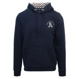 Aquascutum - Kapuzenpullover f&uuml;r Herren, K&auml;ngurutasche, Lang&auml;rmlig (Marine)