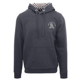Aquascutum - Kapuzenpullover f&uuml;r Herren, K&auml;ngurutasche, Lang&auml;rmlig (Schwarzgrau)